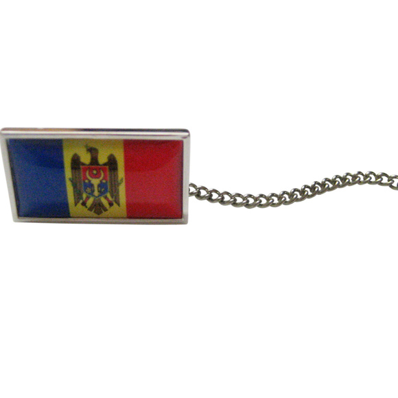 Kiola Designs | Accessories | Thin Bordered Moldova Flag Tie Tack ...